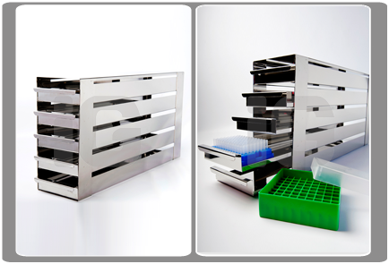 Racks de acero inoxidable con bandejas extraíbles | Inmastec